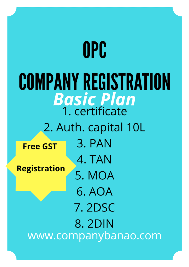 OPC Registration Basic Plan – Company Banao